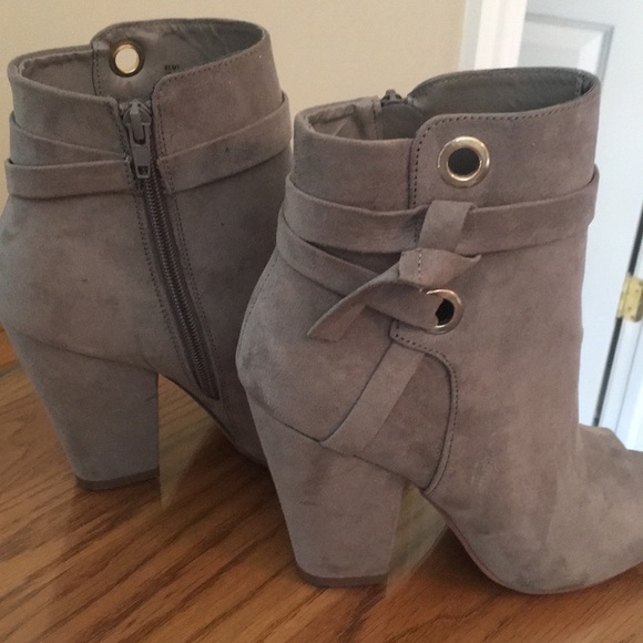 JustFab | Shoes | Justfab Taupe Booties | Poshmark